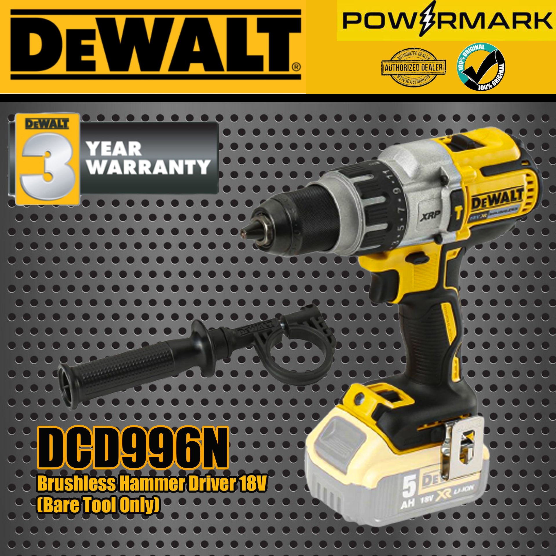 DEWALT DCD996N Brushless Hammer Driver 18V (Bare Tool ) – Powermark
