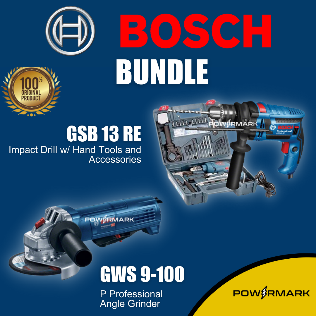 [BUNDLE] BOSCH GSB 13 RE Impact Drill With Hand Tools and Accessories – Powermark