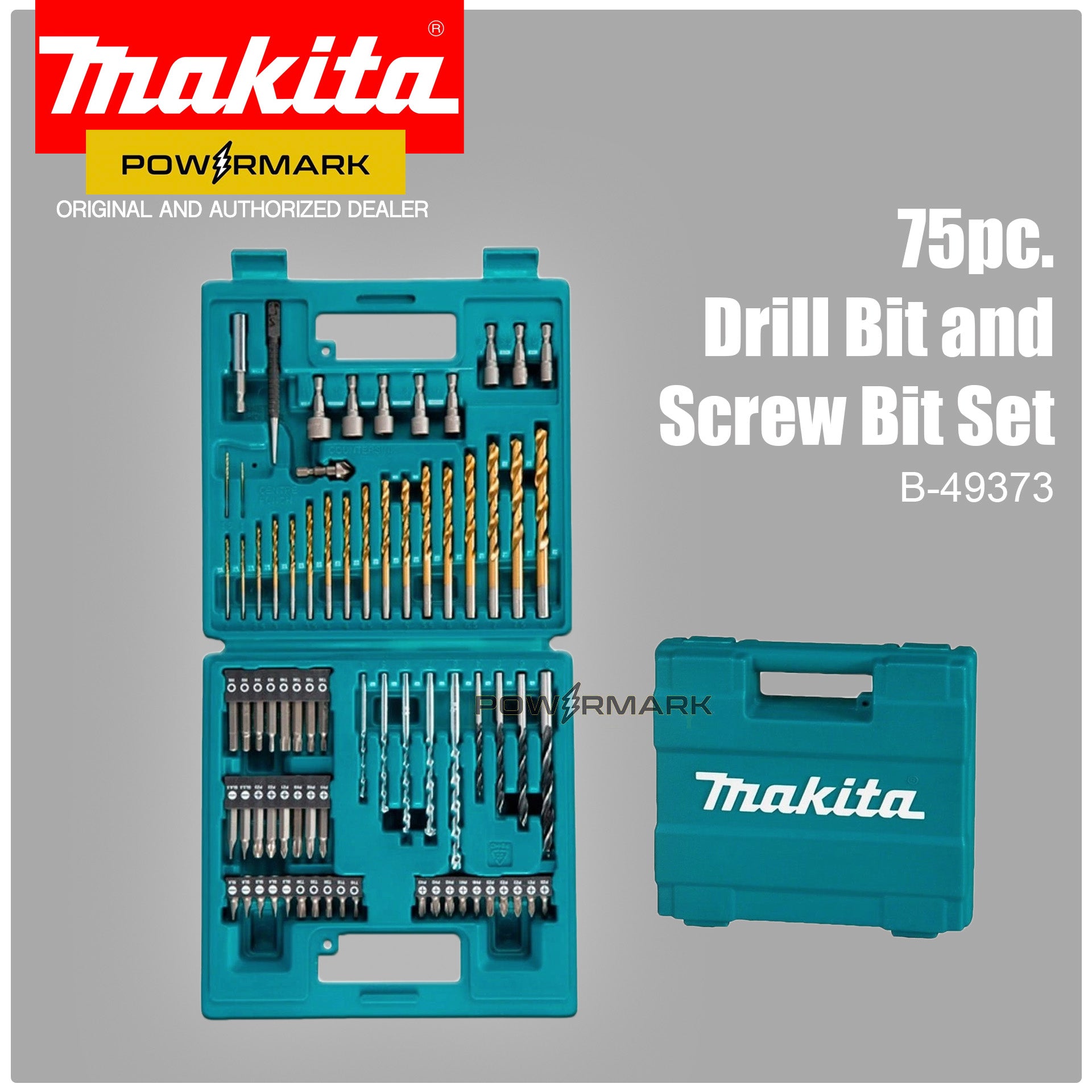 MAKITA B-49373 75pcs. Metric Drill Bit and Screw Bit Set – Powermark