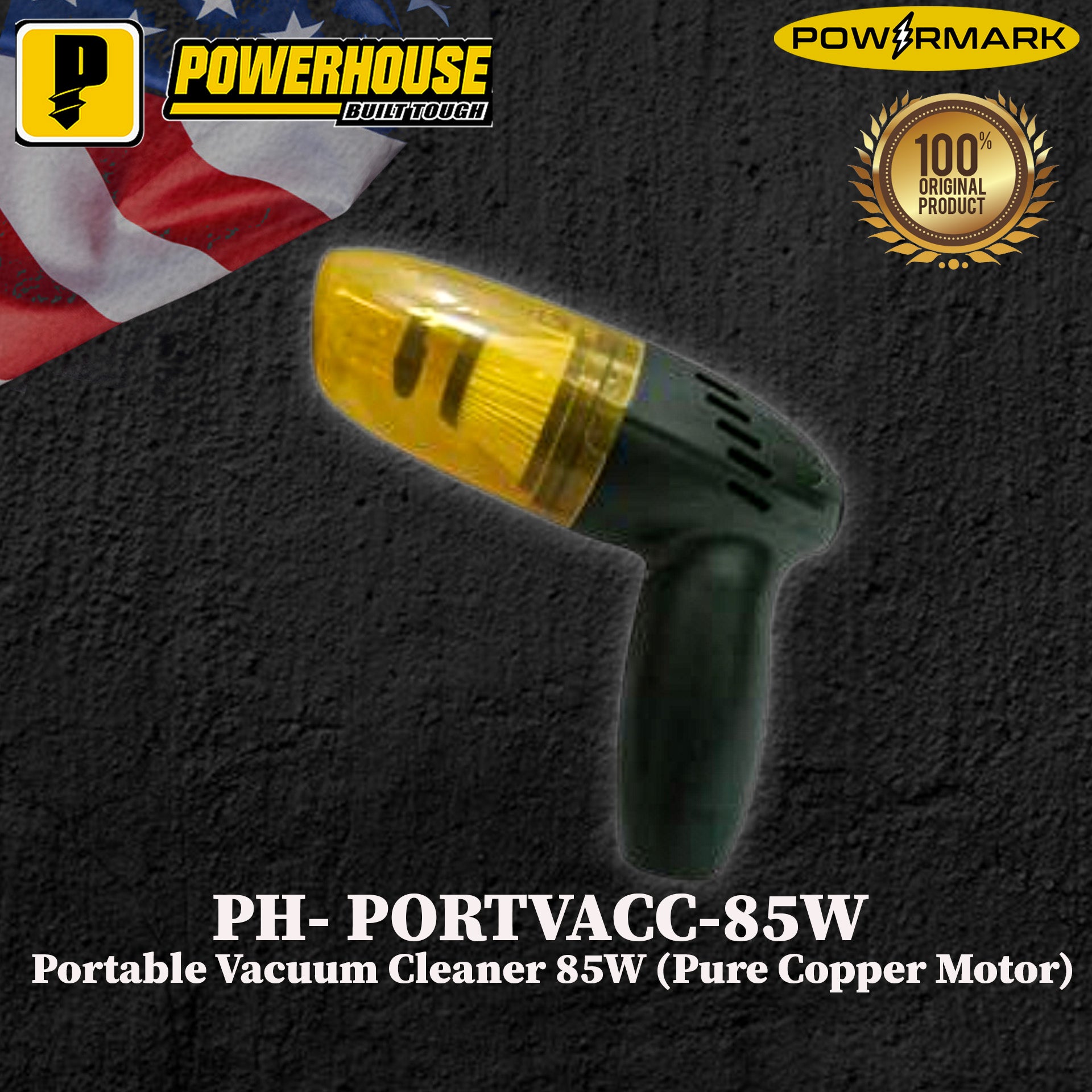 POWERHOUSE PH- PORTVACC-85W Portable Vacuum Cleaner 85W (Pure Copper M ...