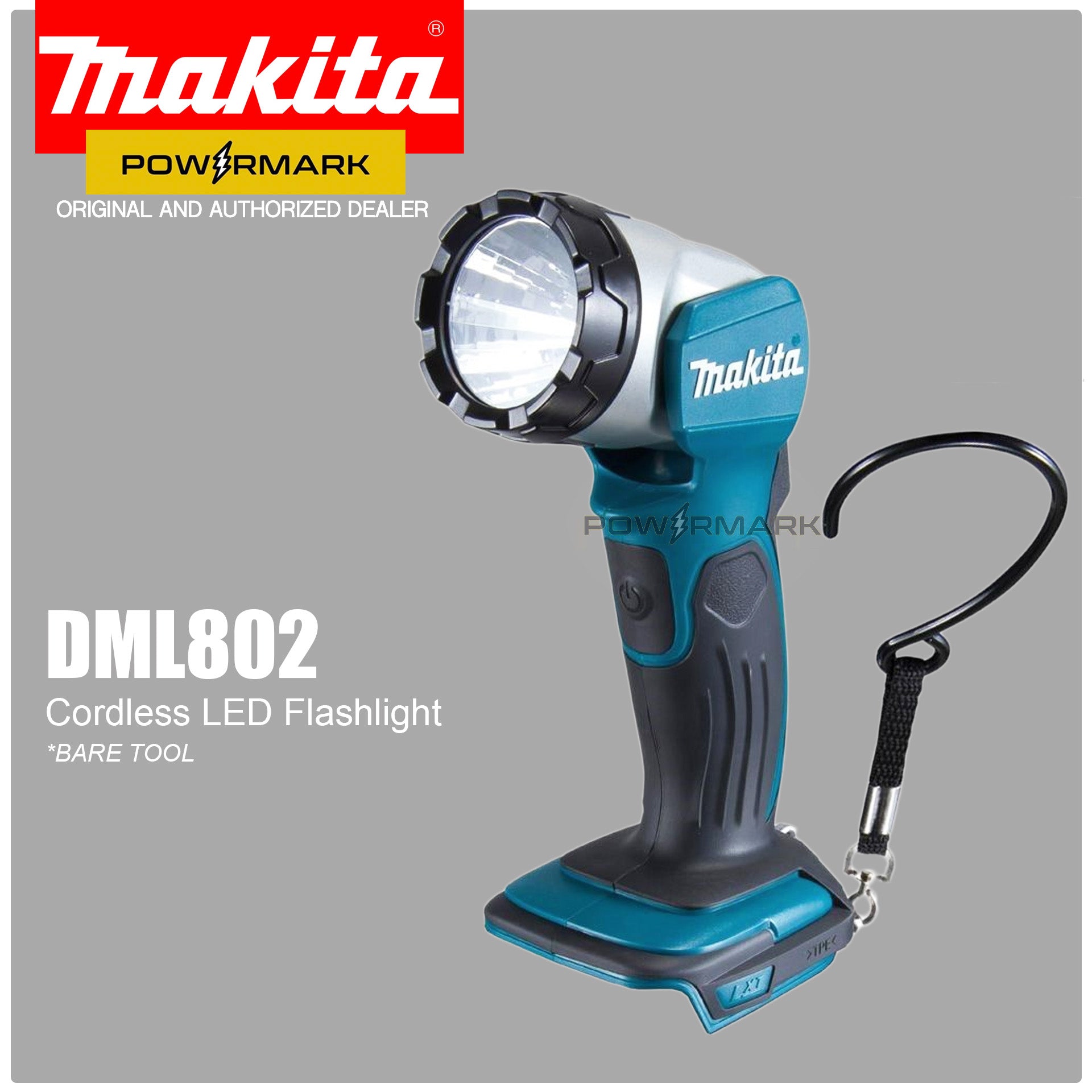 MAKITA DML802 – 160 Lumens Cordless LED Flash Light 18V LXT® Li-Ion [B ...